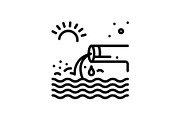 Effluent flow Icon, an Icon by Creative priyanka