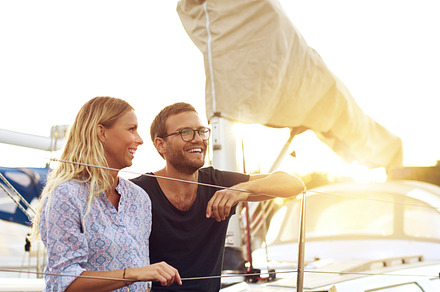 Couple enjoying life on boat, a Person Photo by Stefan & Janni