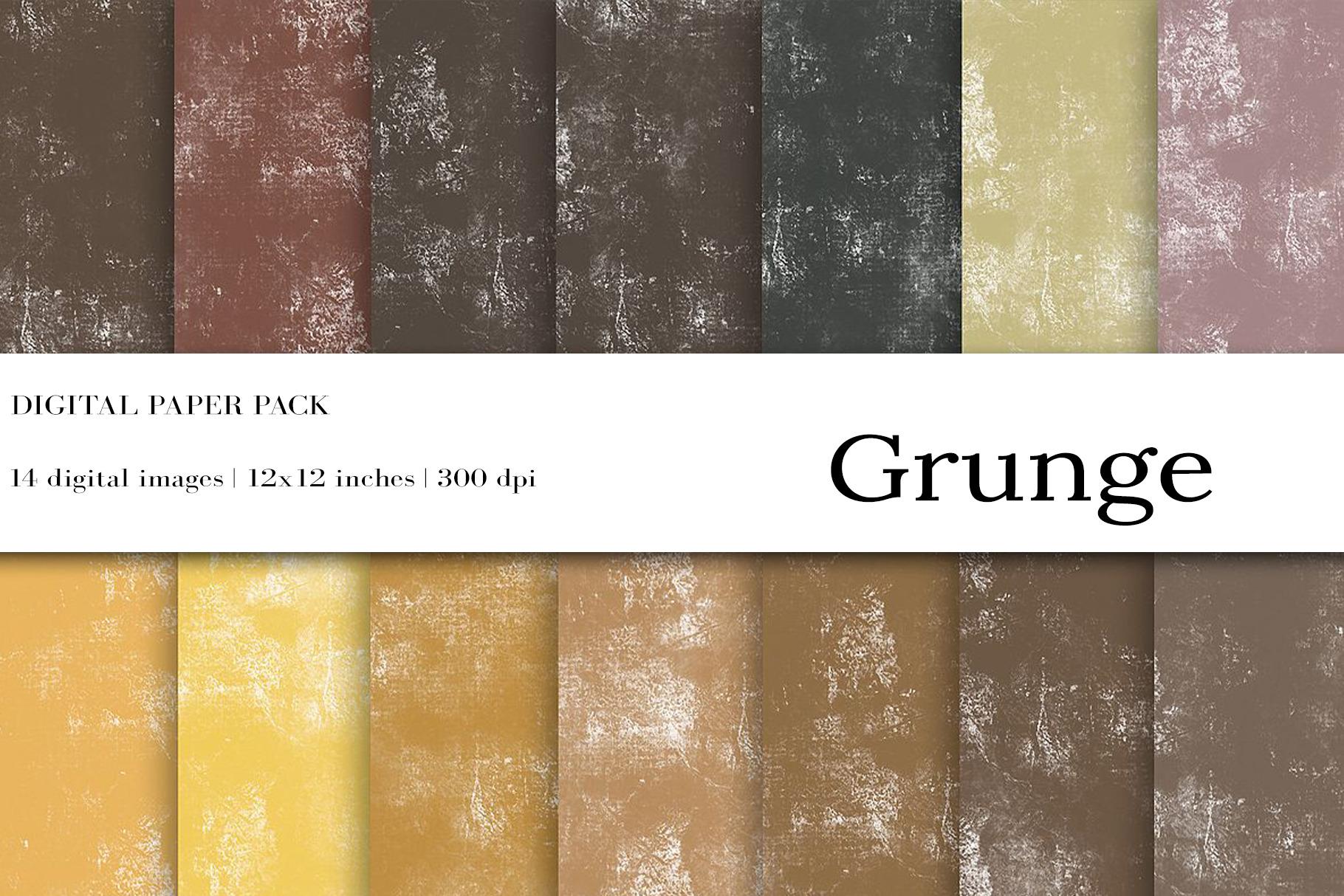 Grunge Digital Paper, a Texture Graphic by BonaDesigns