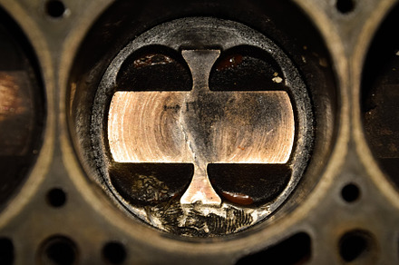 Forged car for a hundred. Car repair. Car view from below, an ...