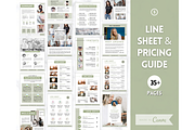 35 Editable Line Sheet Templates - Green