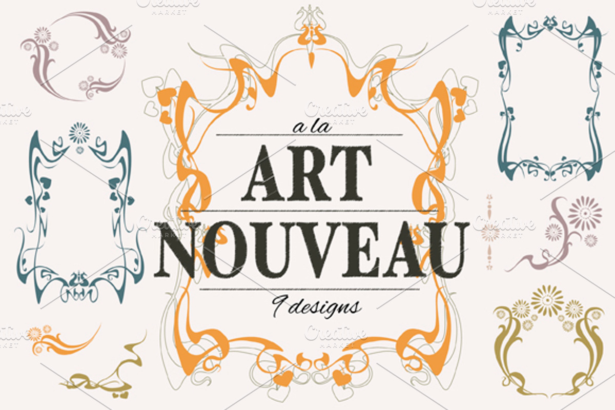 Art nouveau designs collection, an Illustration by Alena
