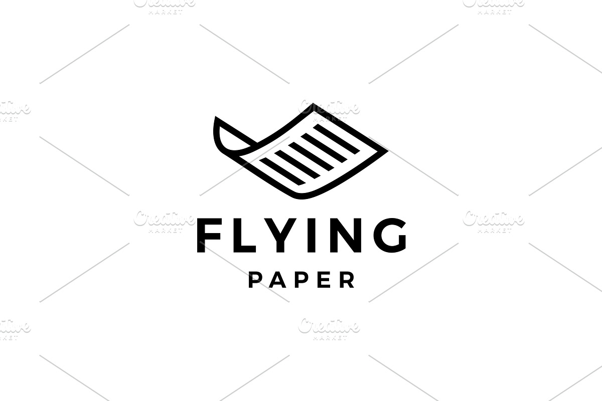 flying paper logo vector icon, a Branding & Logo Template by VSTRD ...