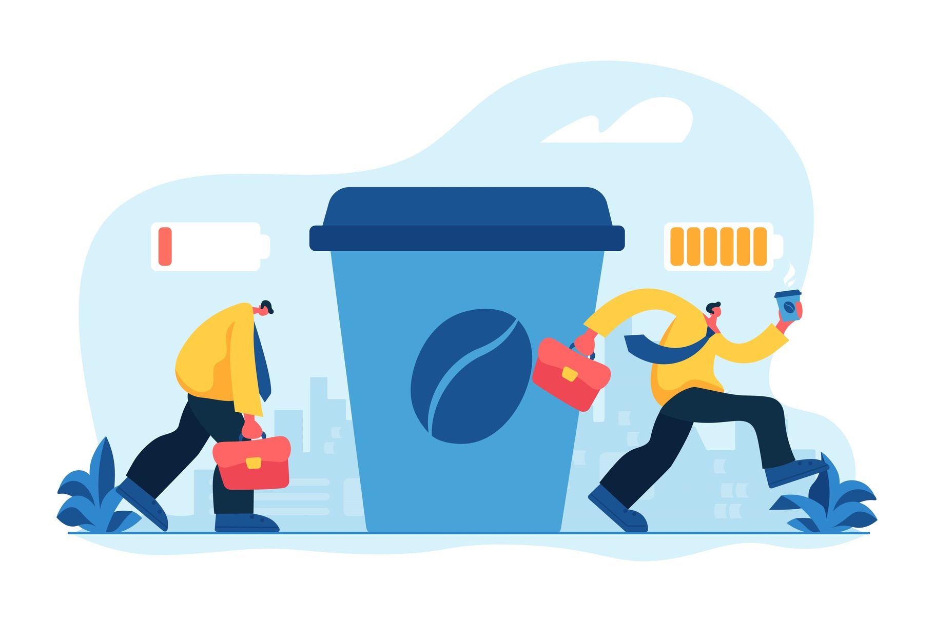 Coffee break concept vector, a Food Illustration by Visual Generation