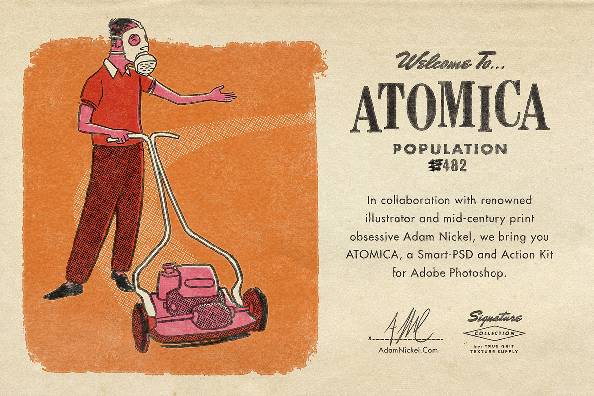 Atomica Mid-Century Print Effects, an Action Add-On by True Grit ...