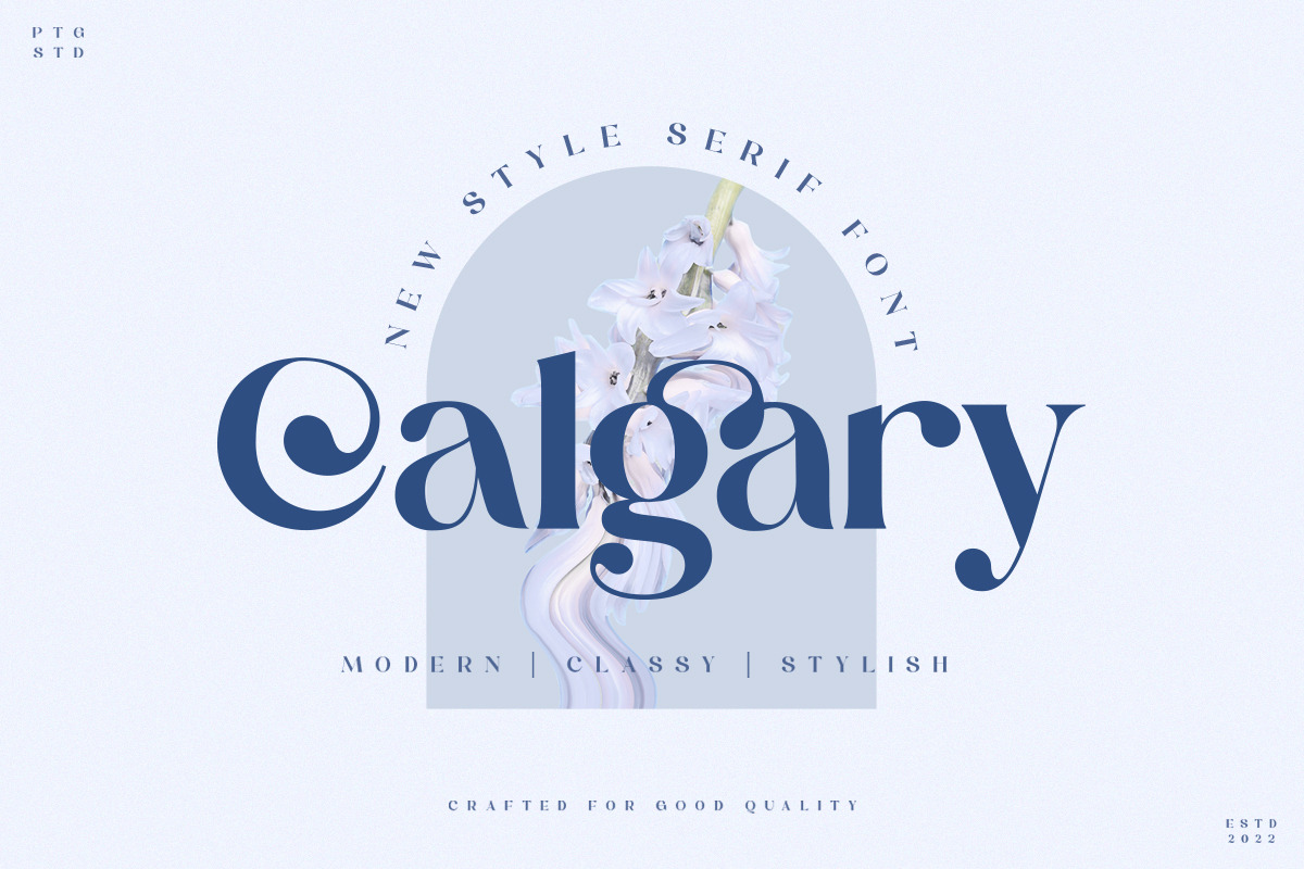 Calgary | New Stylish Serif Font, a Serif Font by Pentagonistudio