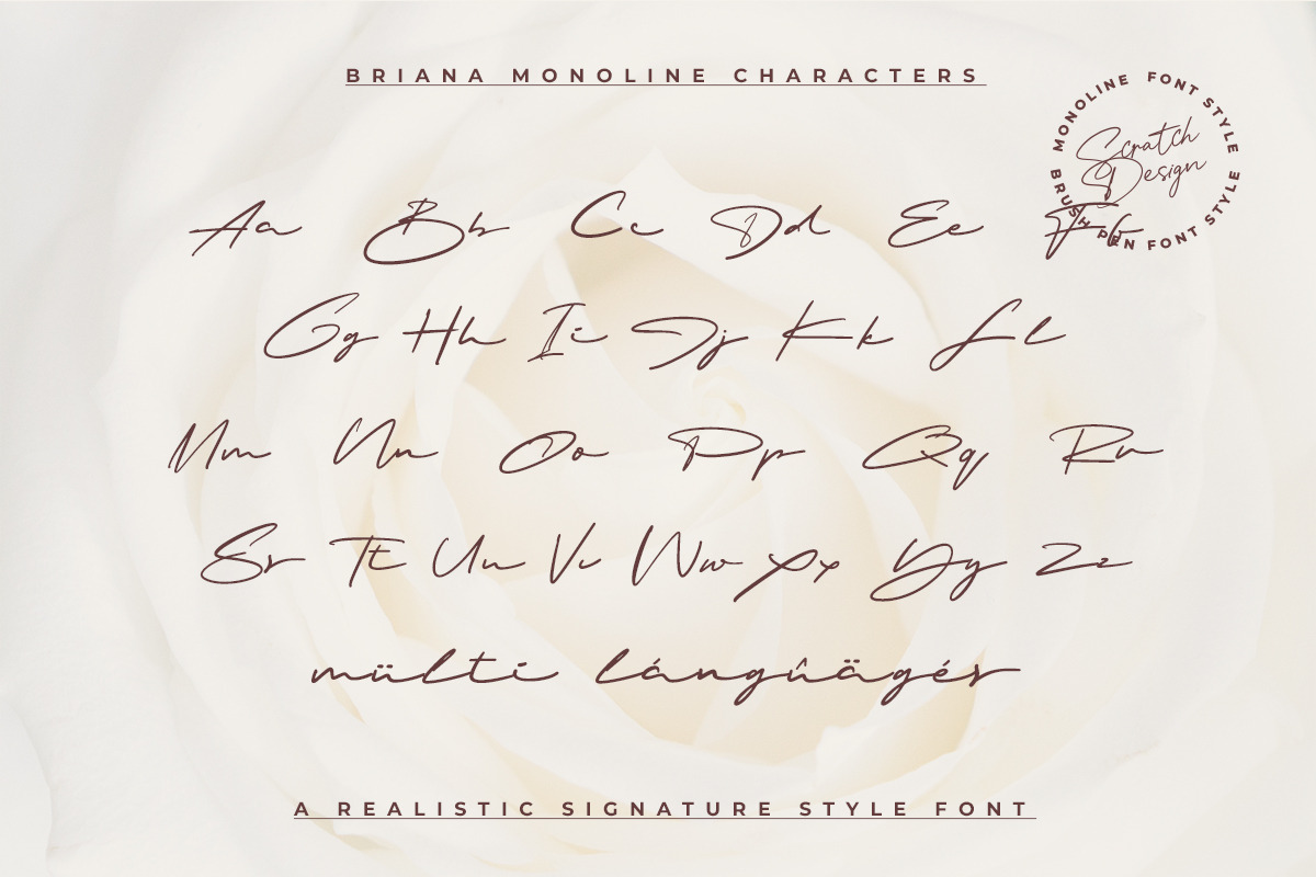 Briana Signature Font - 2 Style font