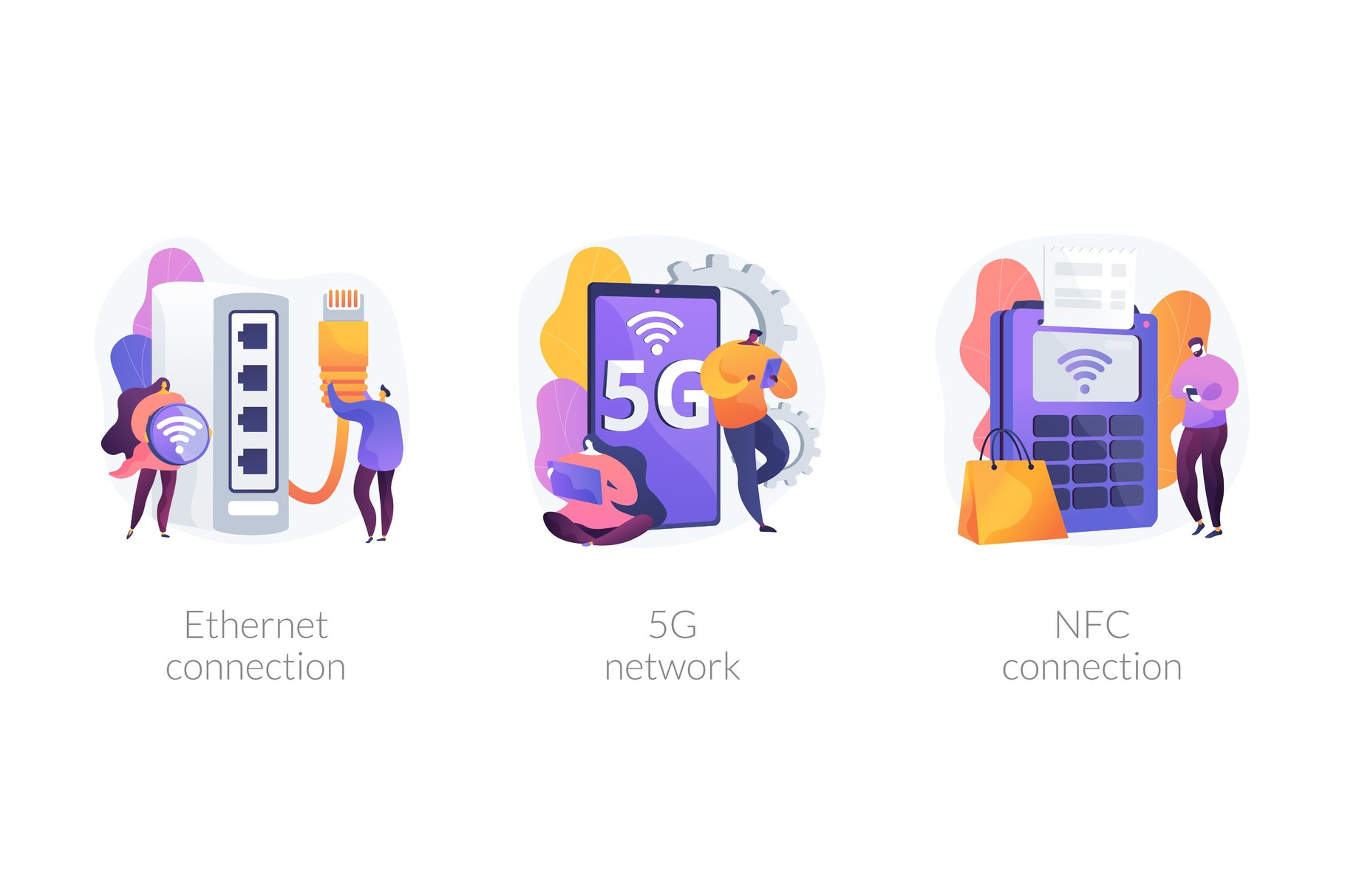 Internet connection vector concept, a Technology Illustration by Visual ...