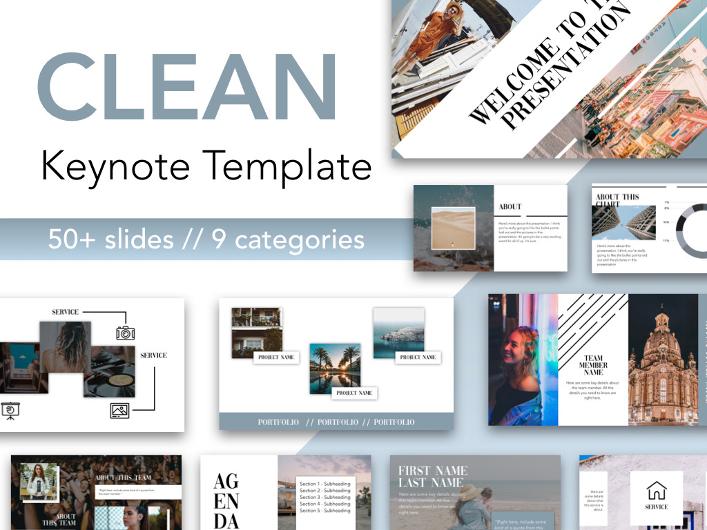 Clean Keynote Presentation, a Presentation Template by Haley Beasley ...