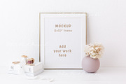 8x10 frame mockup - psd + png + jpeg, a Print Template by White Hart Co.