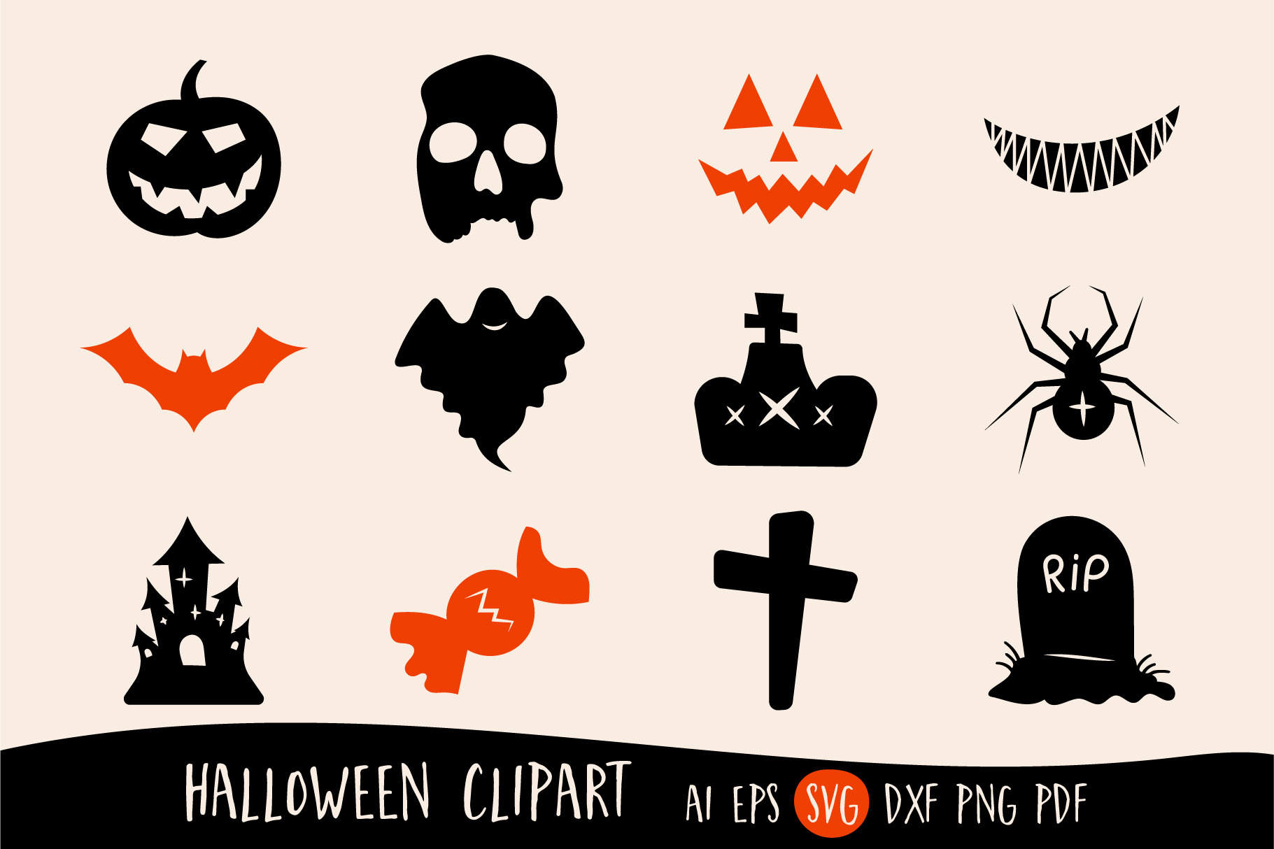 Halloween Clipart Set, an Object Graphic by P.F. Creative Lab