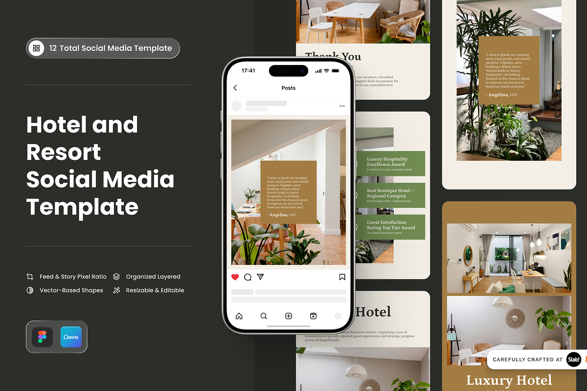 Luxury - Hotel & Resort Social Media, a Social Media Template by SLAB ...
