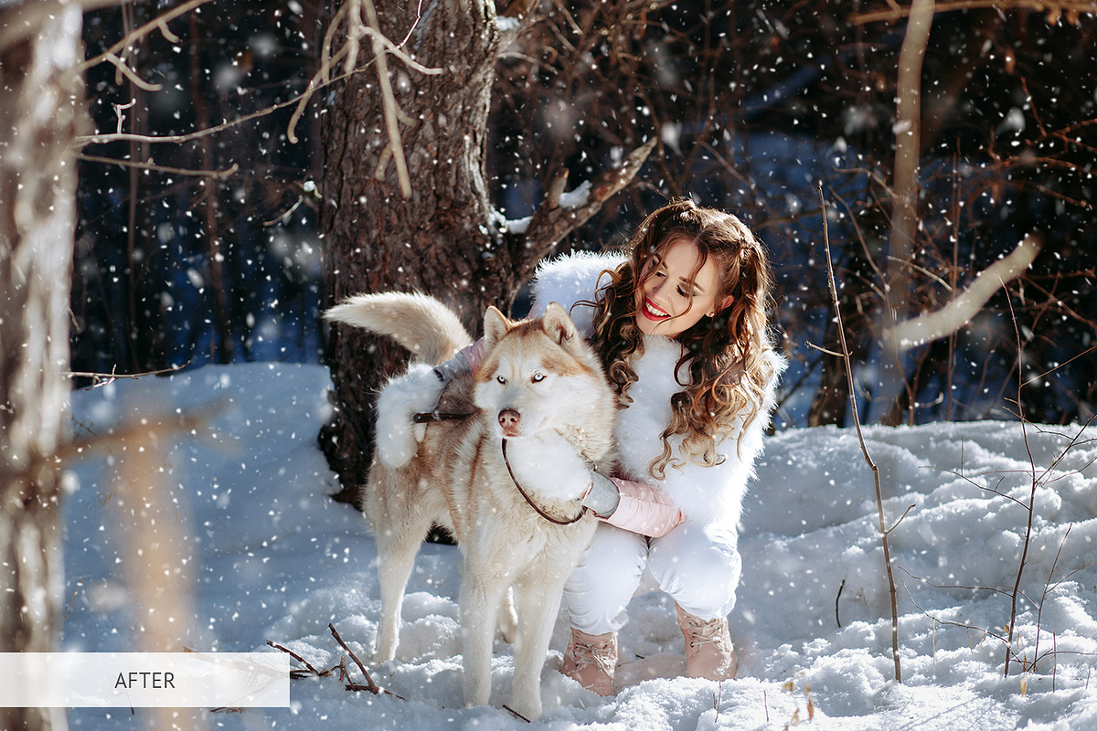 Snow Overlays for Photoshop, a Plug-in Add-On by FixThePhoto