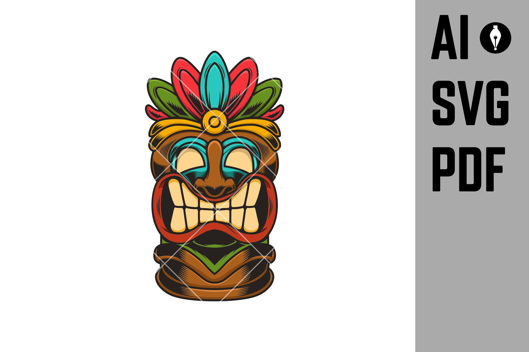 Illustration of tiki idol. Design, a Decorative Illustration by Vectorhight