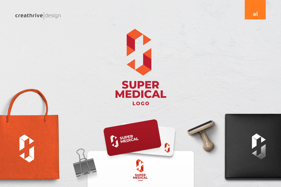Super Medical Logo, a Branding & Logo Template by Creathrive Design