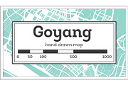 Goyang South Korea City Map in Retro, a Transportation Illustration by ...
