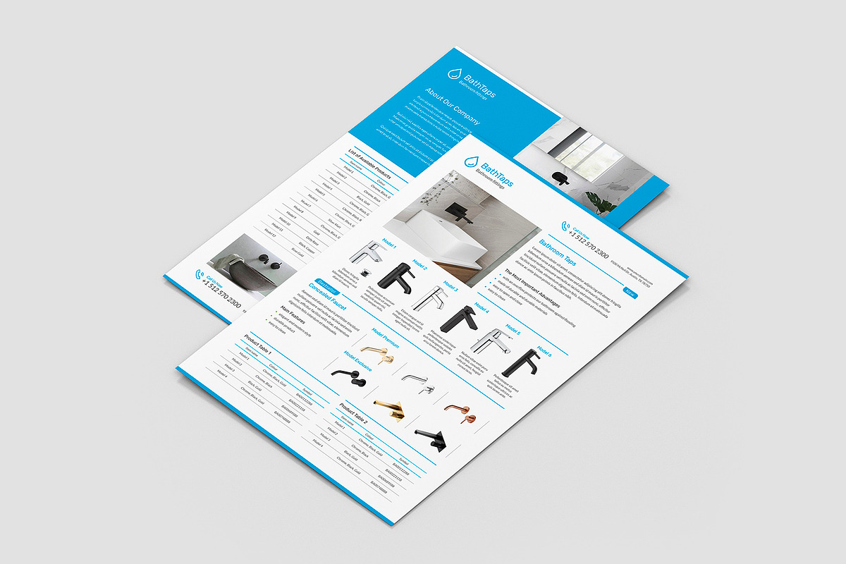 Tap Technical Data Flyer Template