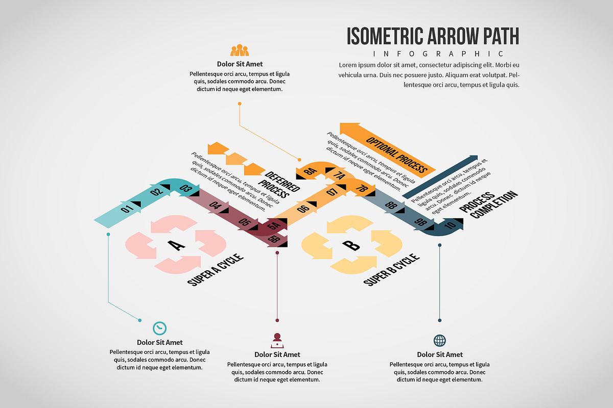 Isometric Arrow Path Infographic, a Templates & Theme by h.utomo