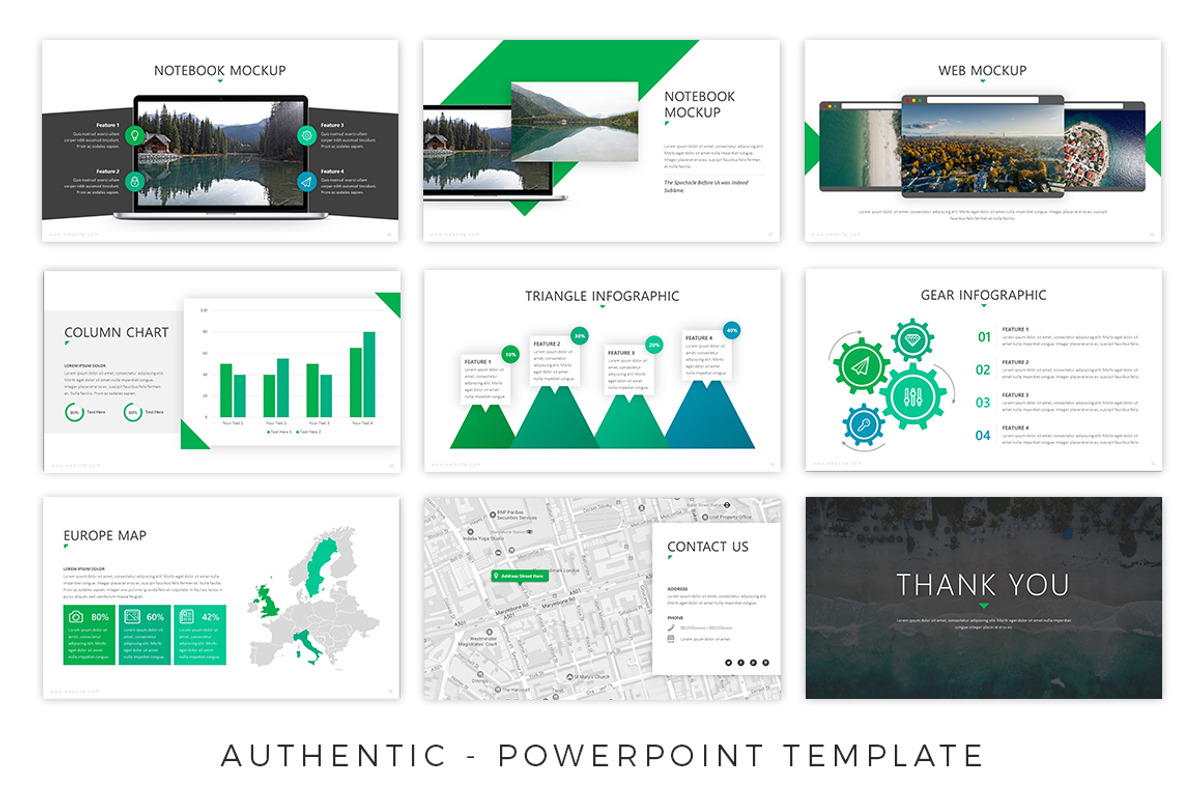 Authentic - Powerpoint Template, a Presentation Template by RRGraph