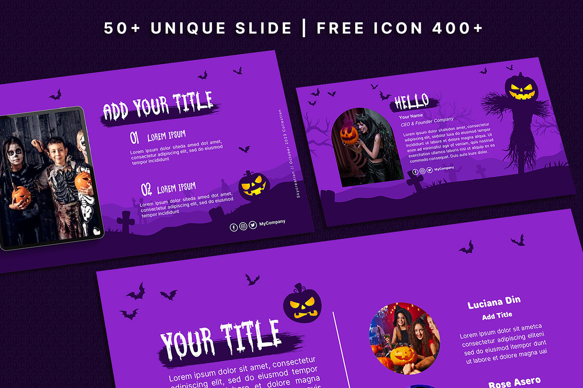 Halloween PowerPoint Template, a Presentation Template by SKY CREATION