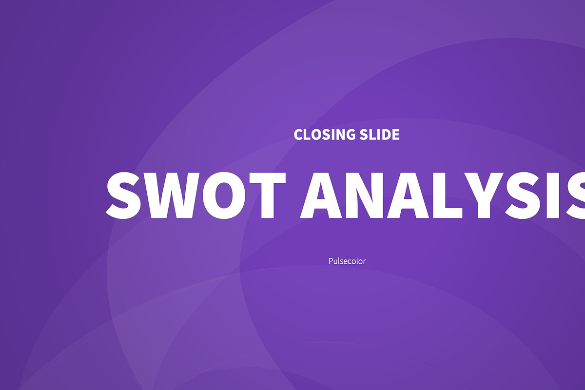 SWOT Analysis PowerPoint, a Presentation Template by Pulsecolor