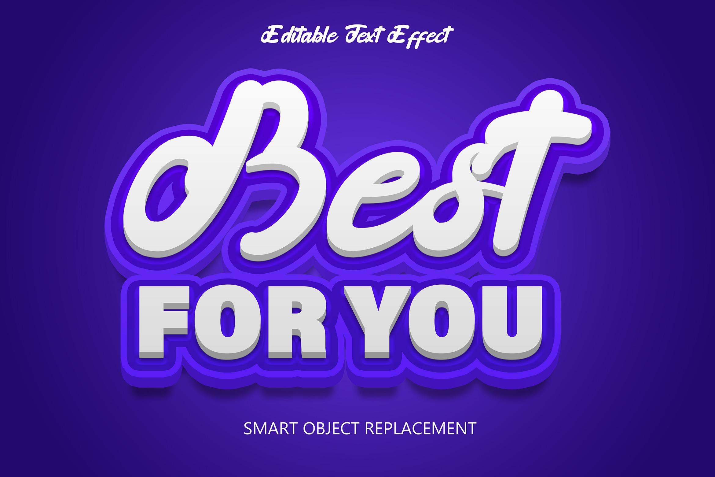 Best For You Text Effect Psd