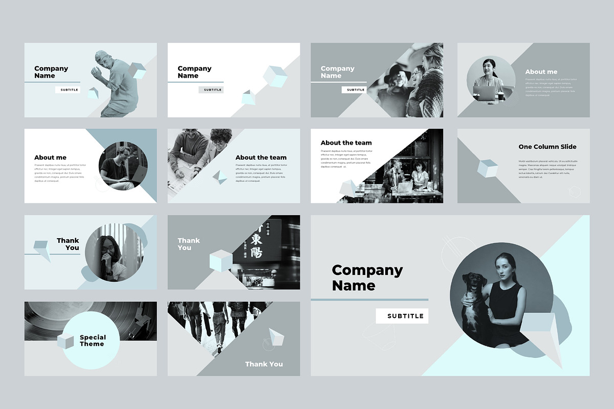 Bold - PowerPoint Template 3 Colors