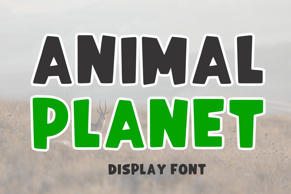Animal Planet Display Font, a Blackletter Font by Infinity art Studio