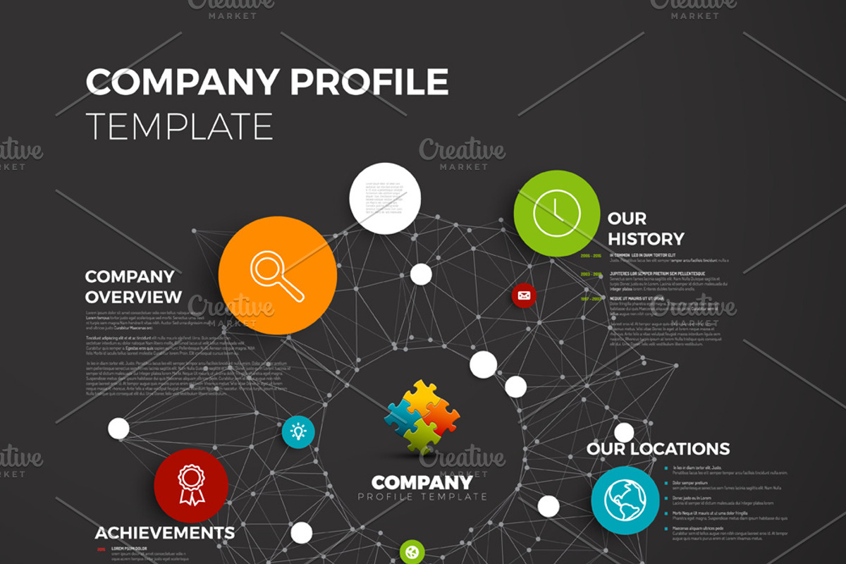 Dark Company Profile Template, a Presentation Template by Orson