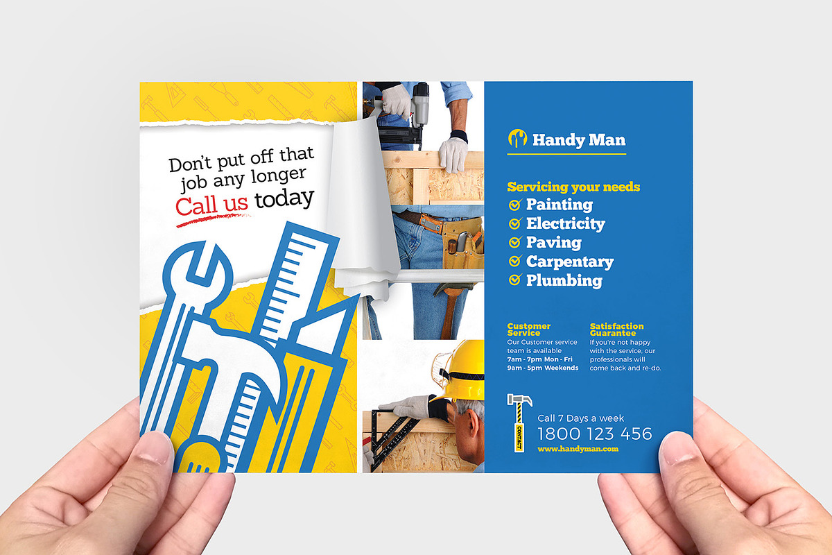 Handyman Flyer Template v2, a Flyer Template by BrandPacks