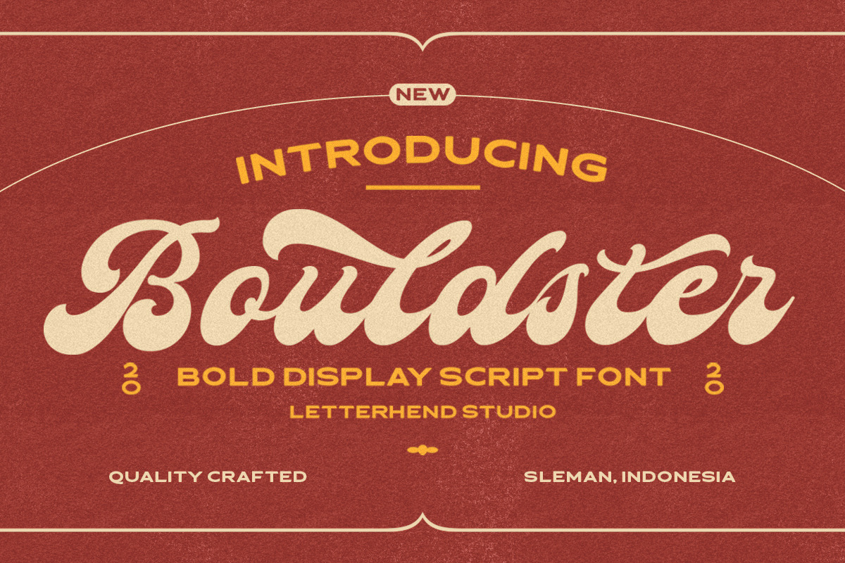 Bouldster - Bold Display Script Font, a Script Font by Letterhend Studio