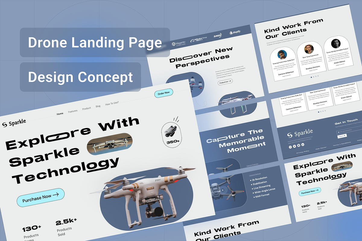 Drone Website Concept | Creative Market