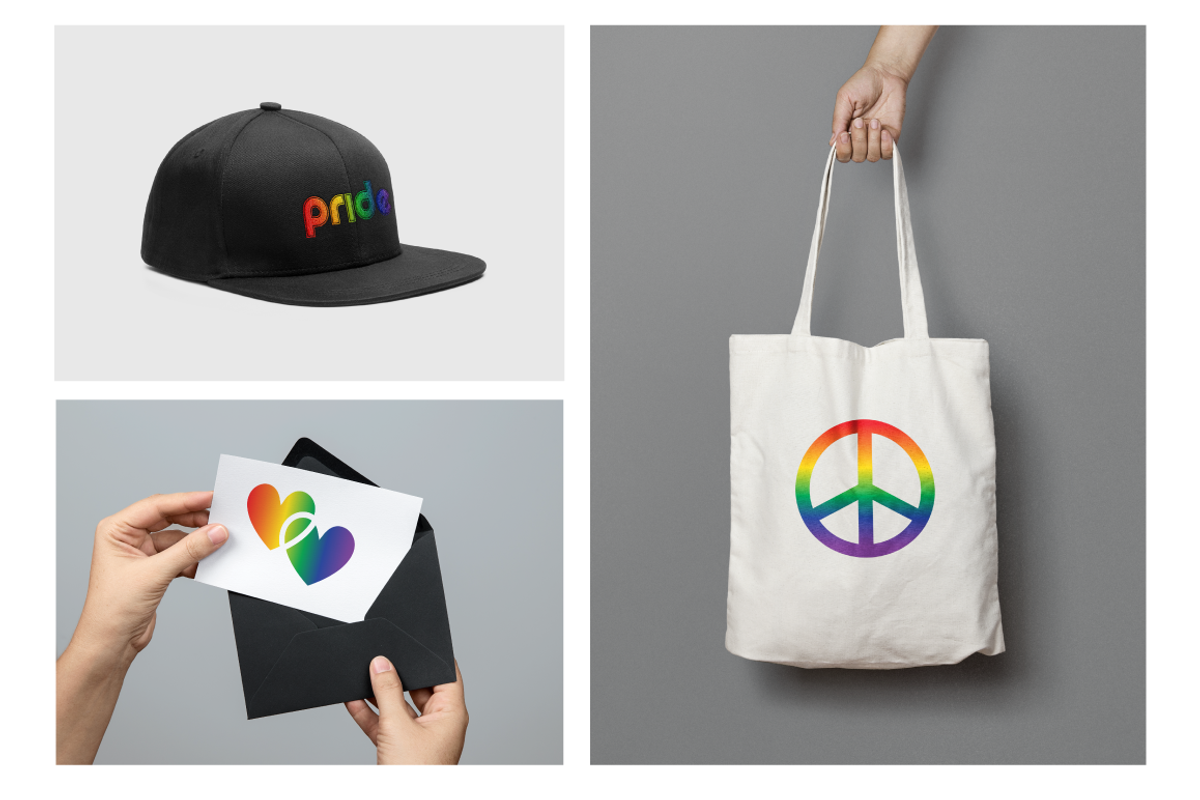 Gradient Rainbow Pride Clipart, an Outline Icon by Melissa Held Designs