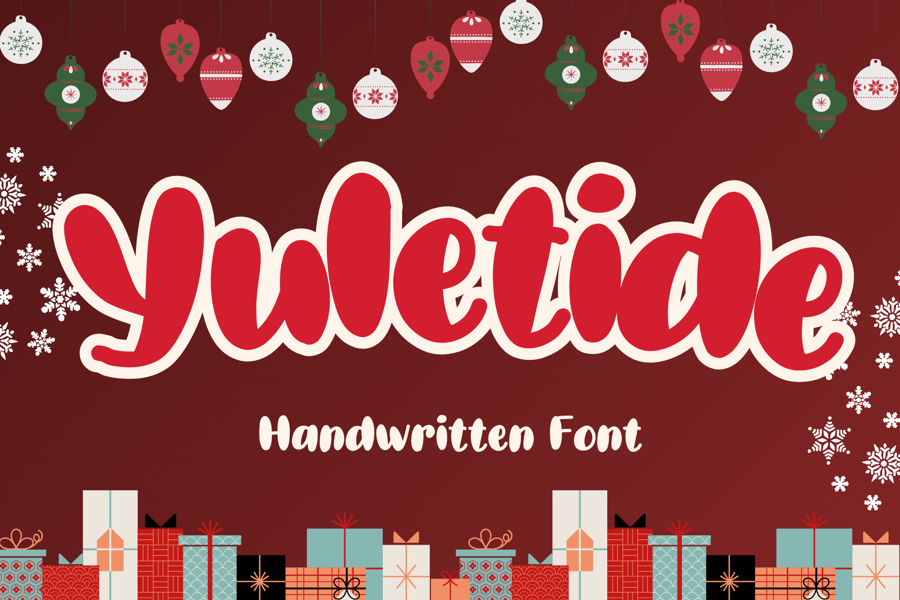 Yuletide is a handwritten font, a Handwritten Font by Brown Cupple