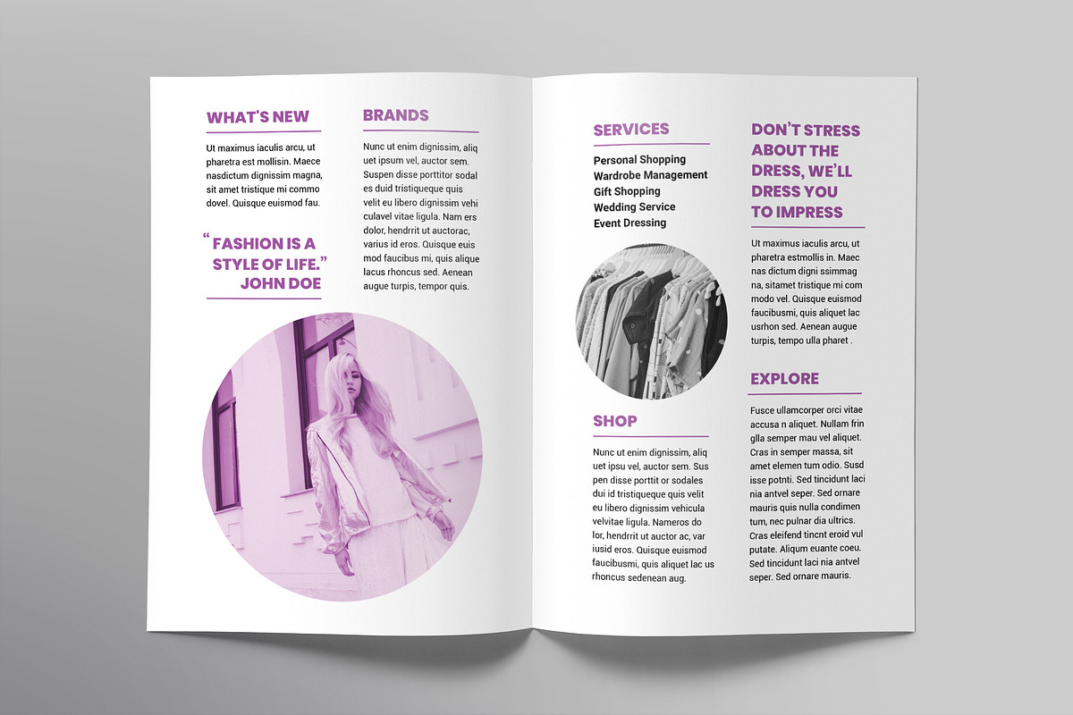 Fashion Shop Brochure Bifold, a Brochure Template by TemplatesNow!