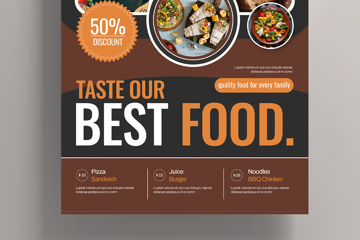 Taste Food Menu Template