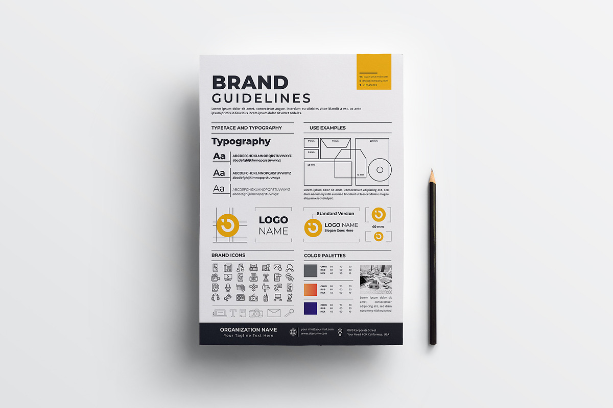 Brand Guidelines Poster Template, a Flyer Template by obayes