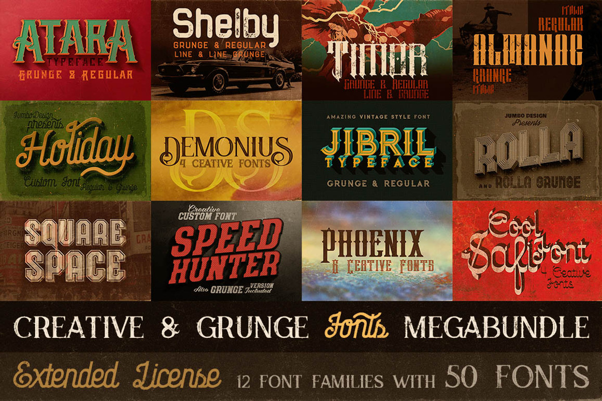SALE Creative Fonts Mega Bundle, a Script Font by JumboDesign