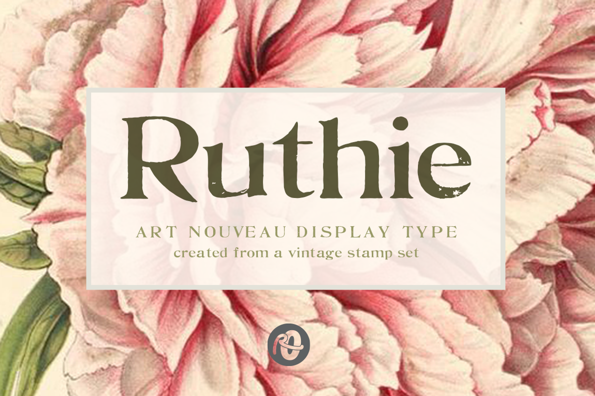 Ruthie: Art Nouveau Display Type, a Font by Rachel Ortiz