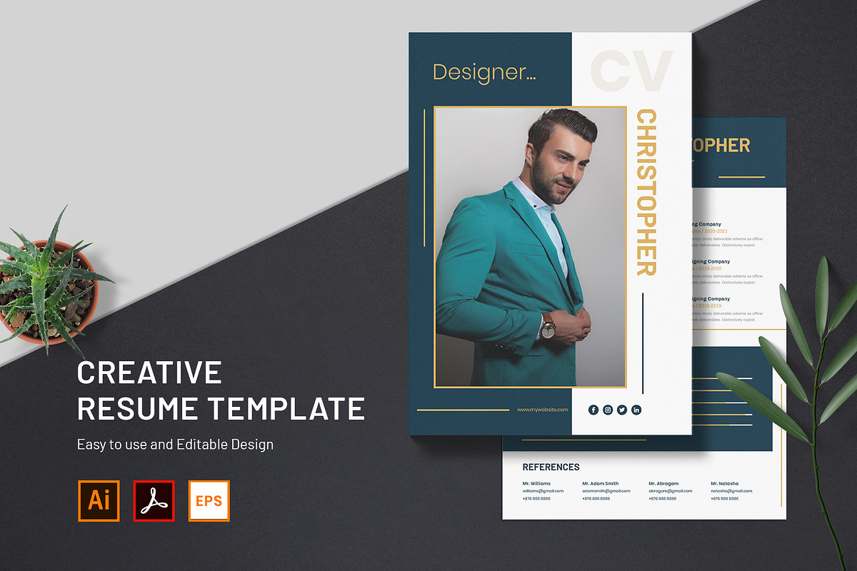 Resume Template, a Flyer Template by VictorThemes