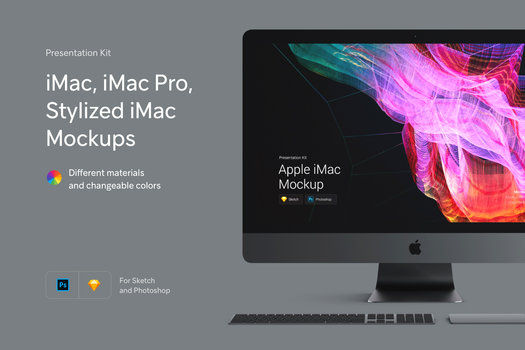 iMac Pro, iMac, Stylized iMac Mockup, a Mac Mockup by ls.graphics