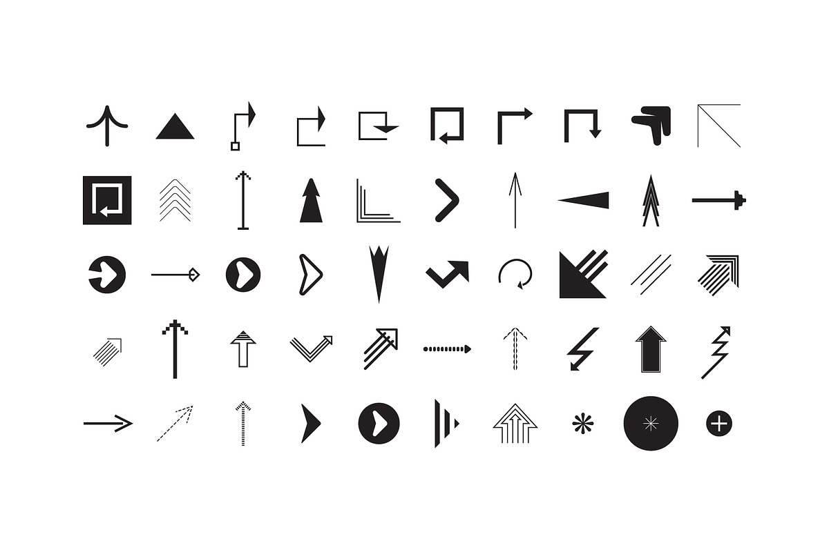 100 Arrows Set, an Object Graphic by softulka