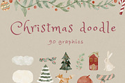 Christmas doodle clipart