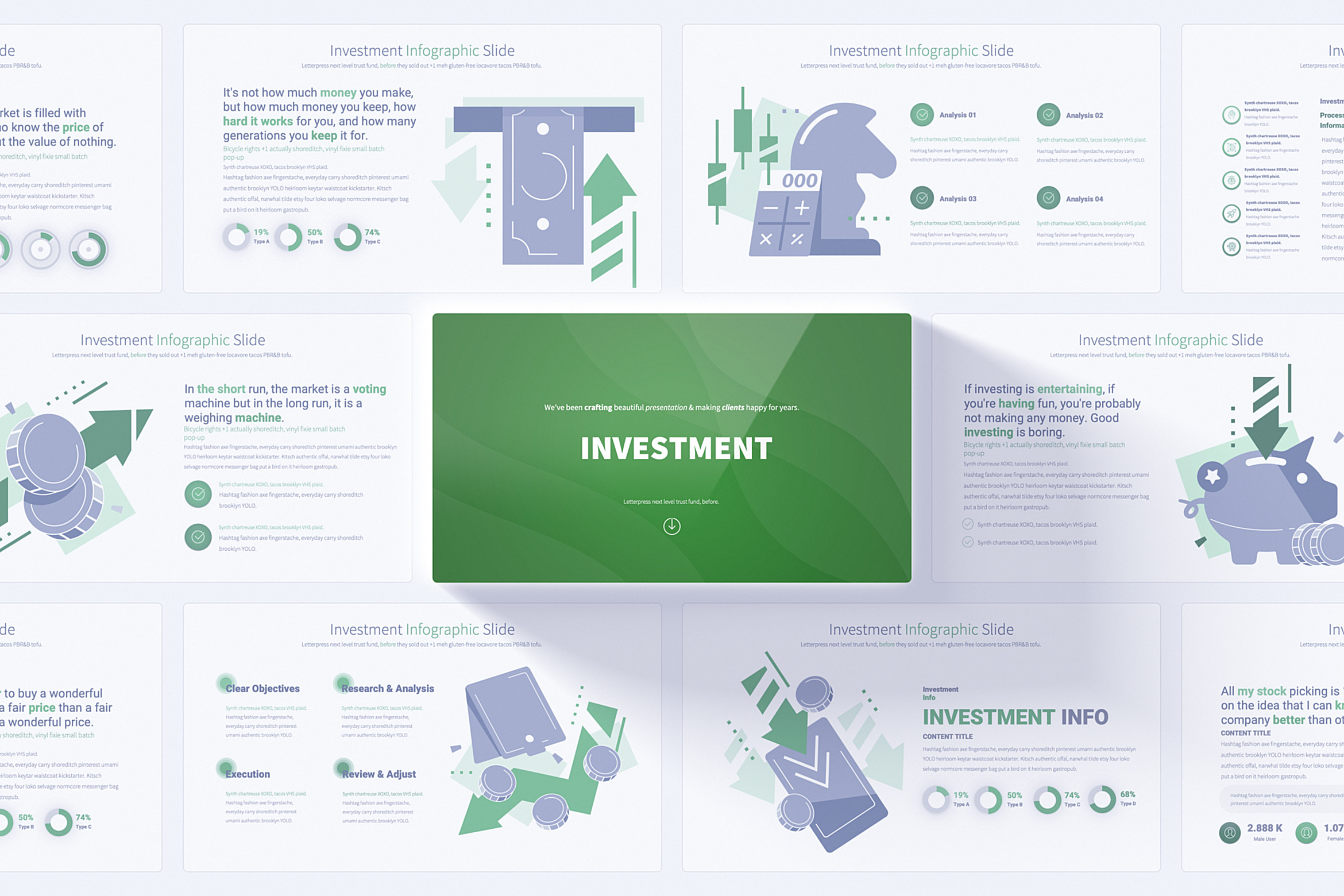 Investment PowerPoint Slides, a Presentation Template by Pulsecolor