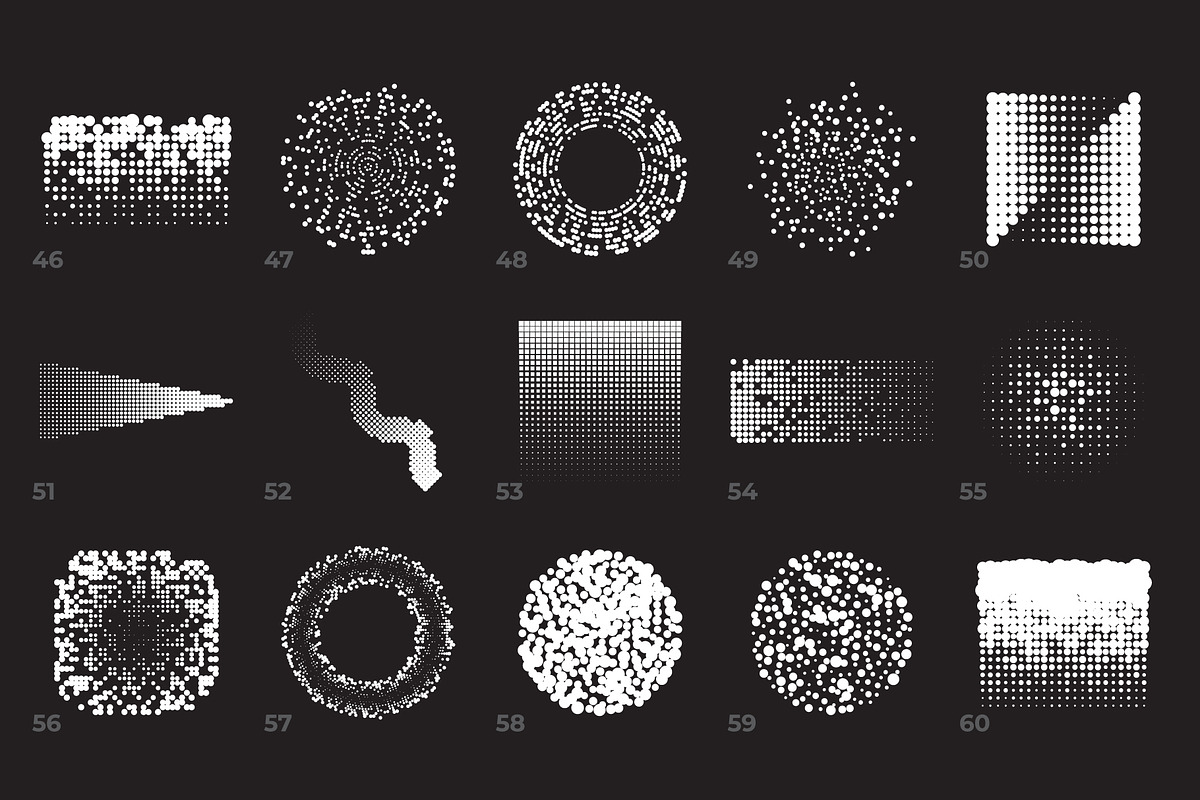 60 Vector Halftones. Part 1, an Object Graphic by Vanzyst