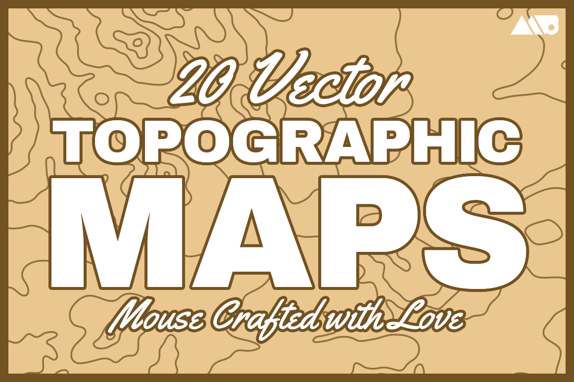 20 Topographic Maps Vector Pack, a Texture Graphic by Matt Borchert