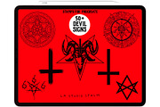 Devil Signs - Tattoo Flash Stamp Set | Creative Market