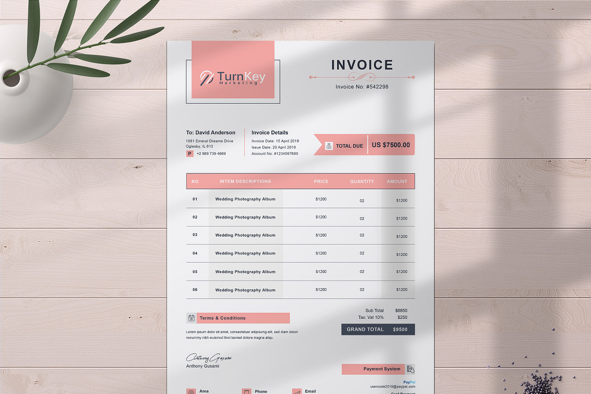 Editable Invoice Template in MS Excel