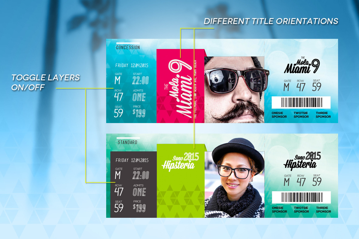 Event Ticket Template, a Templates & Theme by Patoo Design