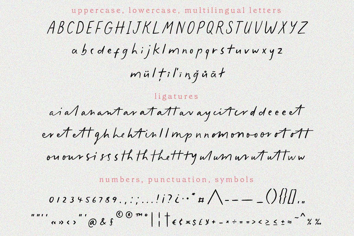 the secret things// handwritten font, a Handwritten Font by PeachCreme